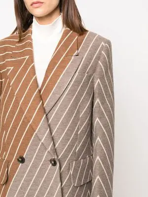 Stella McCartney Two-tone Double-breasted Coat