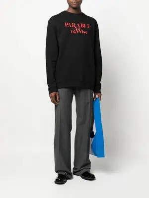 Raf Simons Text-print Cotton Sweatshirt
