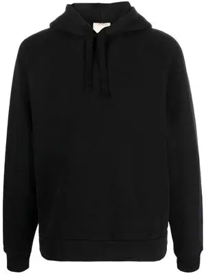 TEN C Logo-patch Hooded Sweater - Black