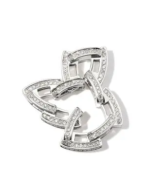 Shay 18k White Gold Diamond Link Ring - Silver