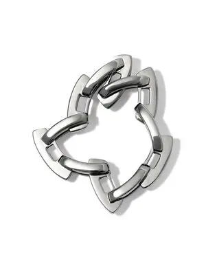 Shay 18k Gold Mini Deco Chain-link Ring - Black