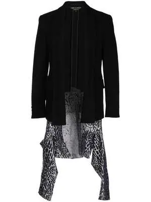 Comme Des Garçons Asymmetric-hem Wool Blazer