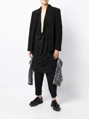 Comme Des Garçons Asymmetric-hem Wool Blazer