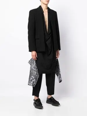 Comme Des Garçons Asymmetric-hem Wool Blazer
