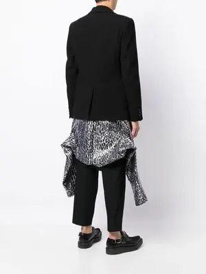 Comme Des Garçons Asymmetric-hem Wool Blazer
