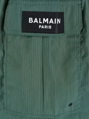 Balmain Logo-patch Drawstring Swim Shorts