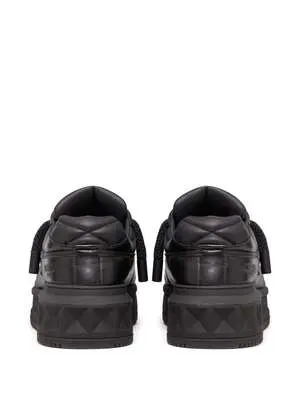 Valentino Garavani One Stud Xl Leather Sneakers - Black