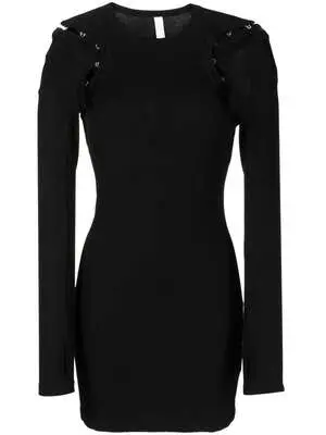 DION LEE Hook And Eye Ribbed Mini Dress