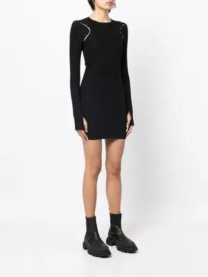 DION LEE Hook And Eye Ribbed Mini Dress