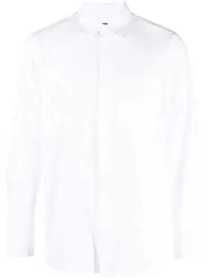 JIL SANDER Concealed-front Fastening Poplin Shirt - White
