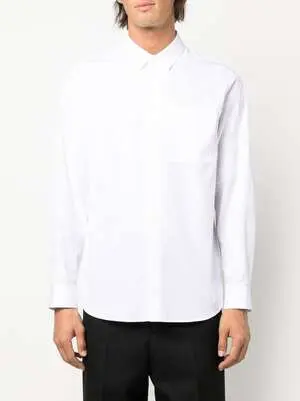 JIL SANDER Concealed-front Fastening Poplin Shirt - White
