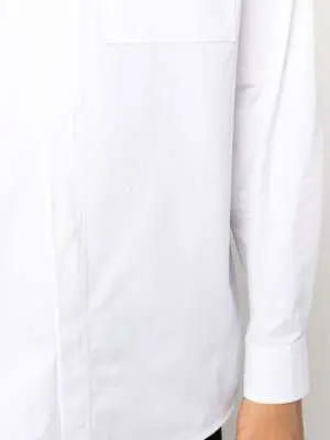 JIL SANDER Concealed-front Fastening Poplin Shirt - White