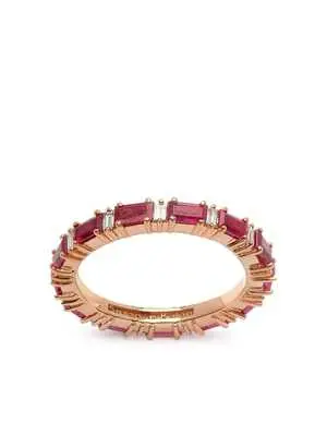 SUZANNE KALAN 18kt Rose Gold Ruby Eternity Ring