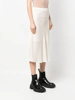 Gold Hawk High-waisted Silk-blend Skirt - Neutrals