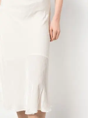 Gold Hawk High-waisted Silk-blend Skirt - Neutrals