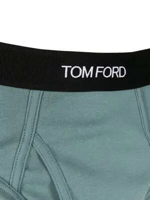 TOM FORD Logo-waistband Briefs - Green