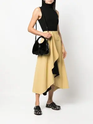 Colville Asymmetric Draped Ruffle Midi-skirt