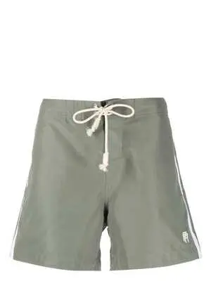 Palm Angels Logo-embroidered Side Stripe Swim Shorts
