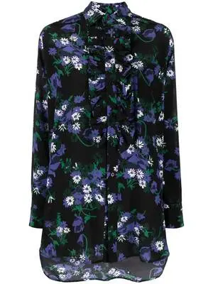 Plan C Floral-print Silk Shirt