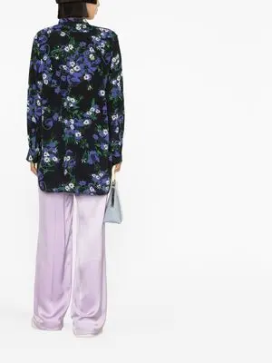 Plan C Floral-print Silk Shirt