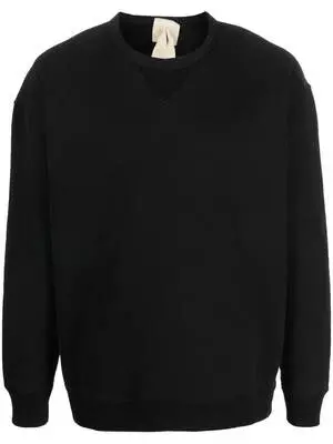 TEN C Crewneck Sweatshirt With Logo Patch - Black