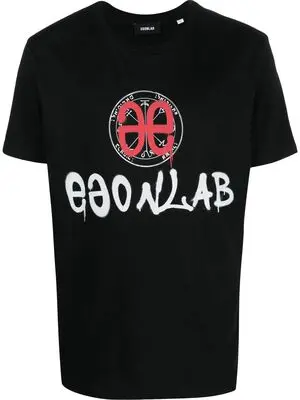 EGONLAB Logo-print Short-sleeve T-shirt - Black