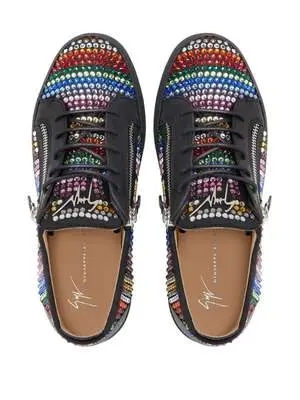 GIUSEPPE ZANOTTI Frankie Strass Low-top Sneakers - Black