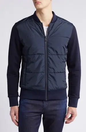 BOSS Skiles Quilted Zip-up Sweatshirt