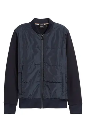 BOSS Skiles Quilted Zip-up Sweatshirt
