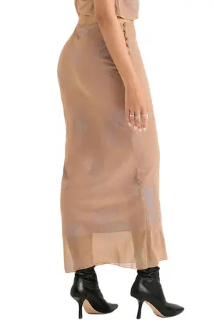 House Of Cb Dyana Maxi Skirt - Shimmer Cafe