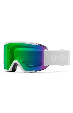 SMITH Smith Squad 180mm ChromaPop™ Snow Goggles White Vapor/green Mirror