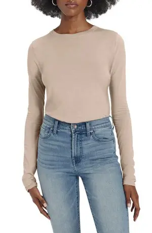 Splendid Becca Crewneck Knit Top Latte