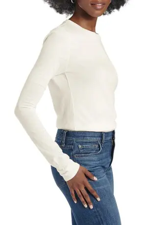 Splendid Becca Crewneck Knit Top - Stone
