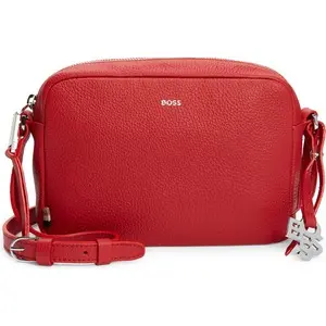 BOSS Leather Crossbody Bag - Bright Red