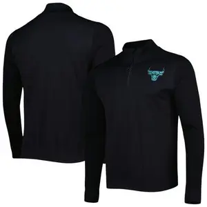 LEVELWEAR Chicago Bulls Nano Engineered Knit Fabric Quarter-zip Jacket - Black