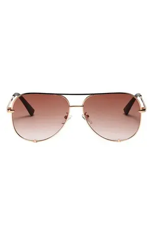 FIFTH & NINTH Polarized Aviator Sunglasses - Gold/blush