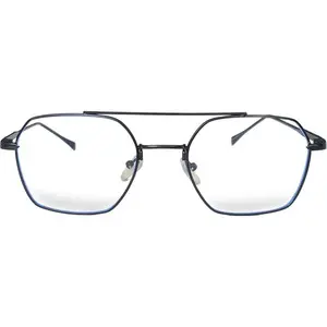 FIFTH & NINTH Fifth & Ninth Loki Geometric Blue Light Blocking Eyeglasses Black/ Clear