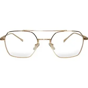 FIFTH & NINTH Fifth & Ninth Loki Geometric Blue Light Blocking Eyeglasses Gold/ Clear