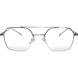 FIFTH & NINTH Loki Geometric Blue Light Blocking Eyeglasses - Silver/clear