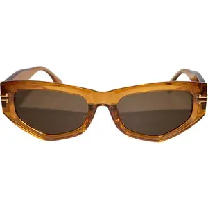 FIFTH & NINTH Wren Geometric Sunglasses - Caramel/ Brown