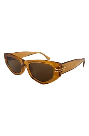 FIFTH & NINTH Wren Geometric Sunglasses - Caramel/ Brown