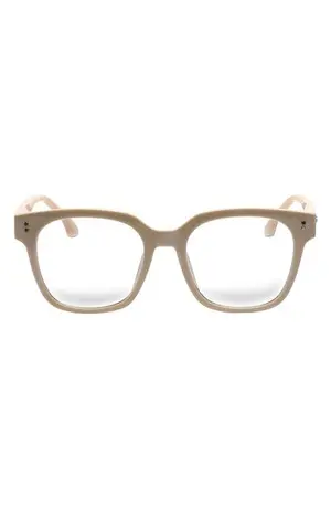 FIFTH & NINTH Round Blue Light Blocking Eyeglasses - Beige/clear