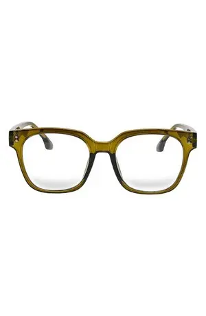 FIFTH & NINTH Round Blue Light Blocking Eyeglasses - Transparent Moss/ Clear