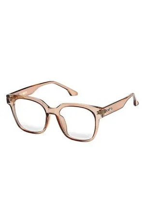 FIFTH & NINTH Round Blue Light Blocking Eyeglasses - Transparent Tan/clear