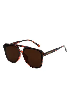 FIFTH & NINTH Lagos Polarized Aviator Sunglasses - Torte/brown