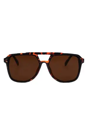 FIFTH & NINTH Lagos Polarized Aviator Sunglasses - Torte/brown