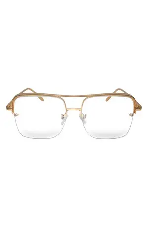 FIFTH & NINTH Sunday Aviator Blue Light Blocking Glasses - Gold/clear