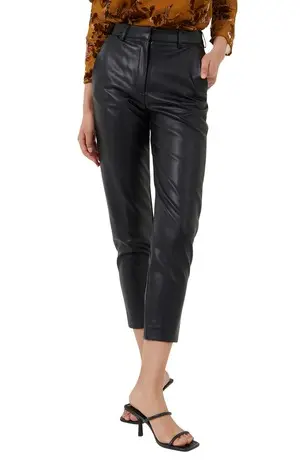French Connection Crolenda Faux Leather Crop Pants