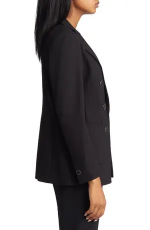 Anne Klein Faux Double Breasted Blazer - Anne Black