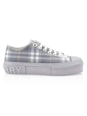 Burberry Women's Jack Check Platform Tennis Sneakers - Camel Check  - Camel Check
